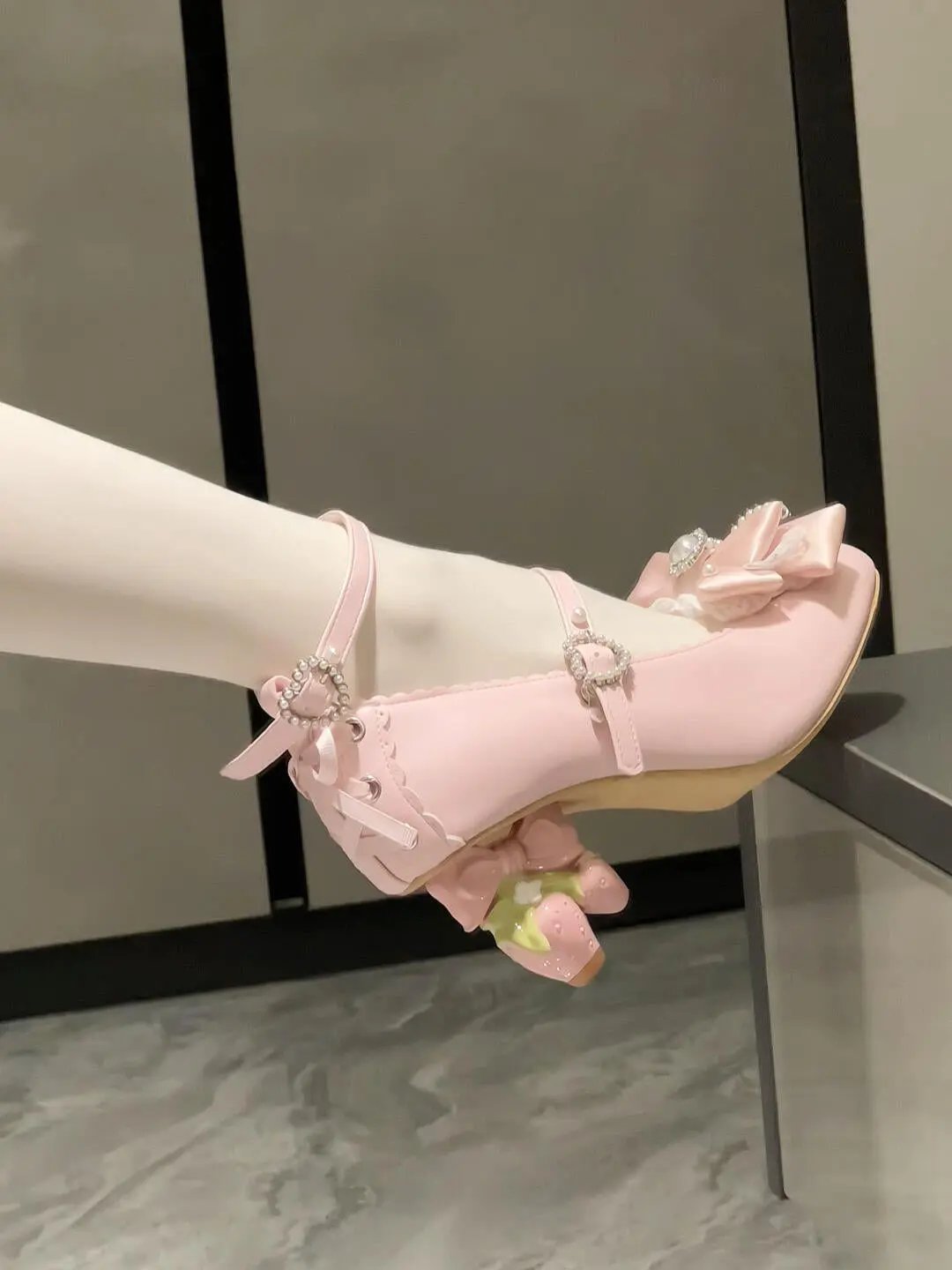 Pink Strawberry Heels | Soft Jam