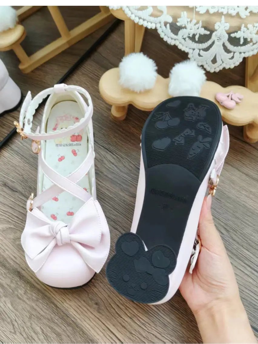 Pink Bow Mary Jane Shoes – Coquette Dollette Kawaii Flats | Soft Jam